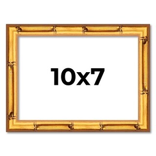 10x7 Frame Gold Bamboo Solid Wood Picture Frame | 1 Inch Moulding - Bed Bath & Beyond - 38033868